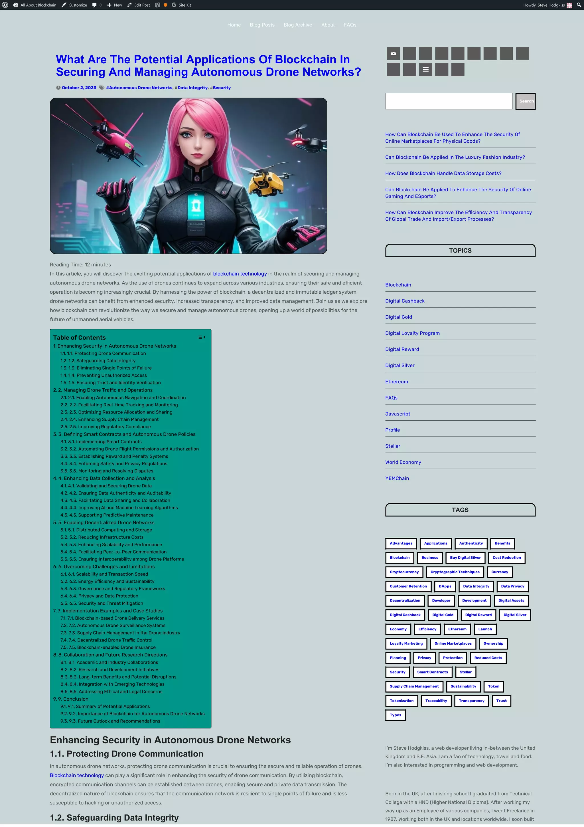 What Are The Potential Applications Of Blockchain In Securing And Managing Autonomous Drone ...