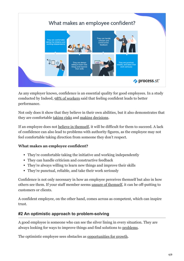 What Are the Qualities of a Good Employee | PDF | Human Resources ...