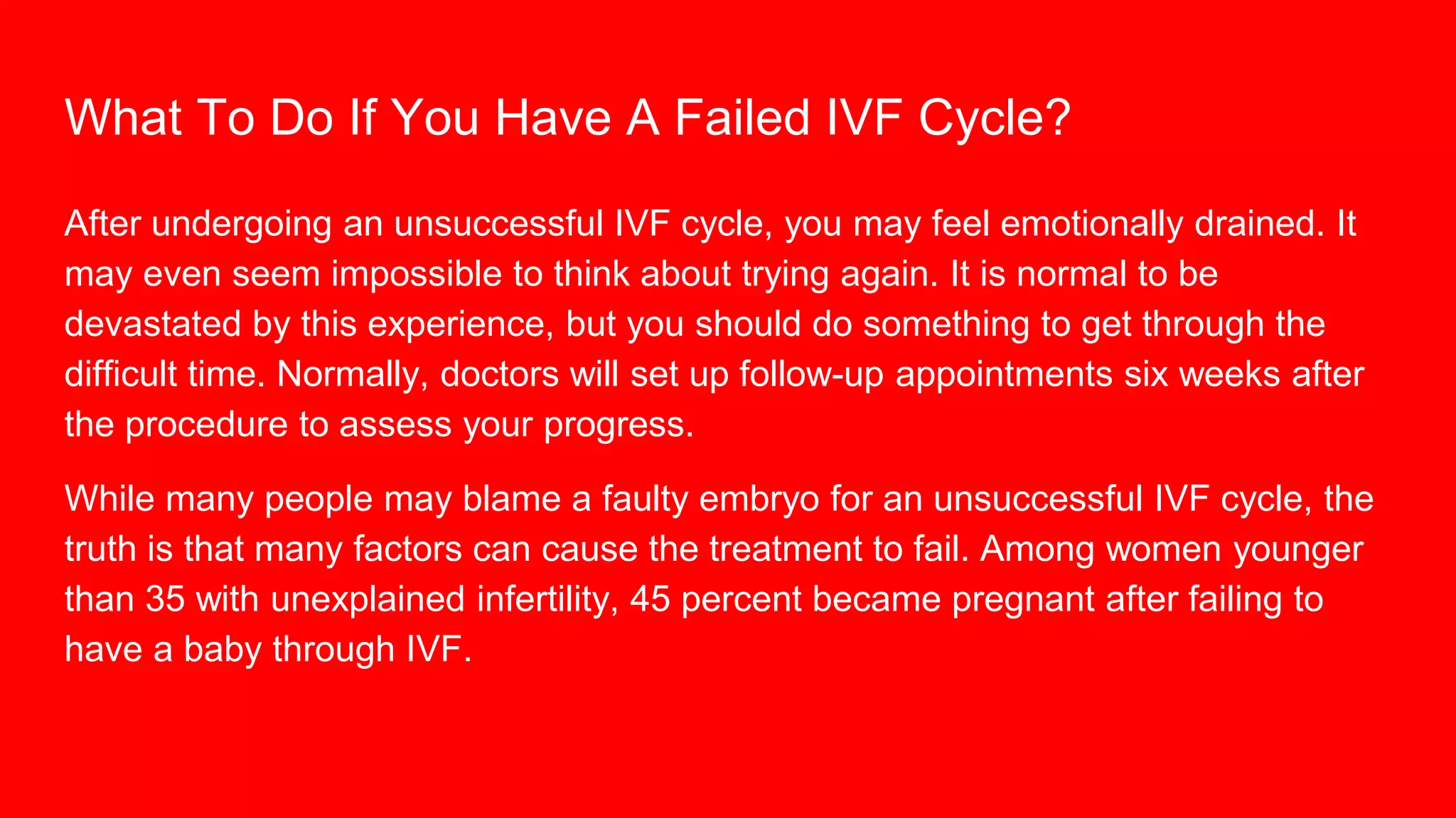 What Are The Reasons For IVF Failure? | PPTX