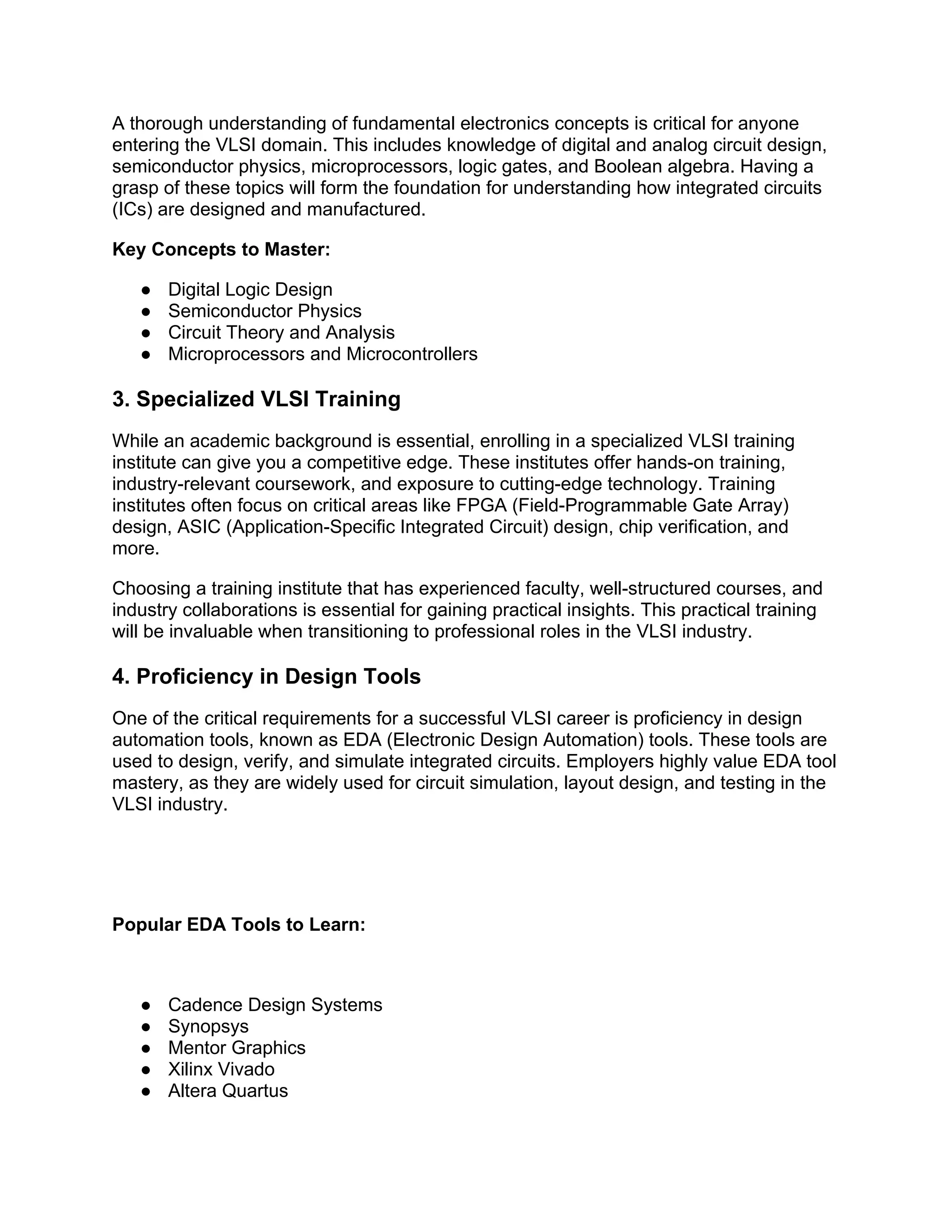 What Are the Requirements for a Successful Career at a VLSI Training ...