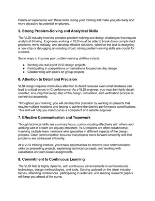 What Are the Requirements for a Successful Career at a VLSI Training Institute.docx