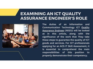What are the responsibilities of an ICT Quality Assurance Engineer ...