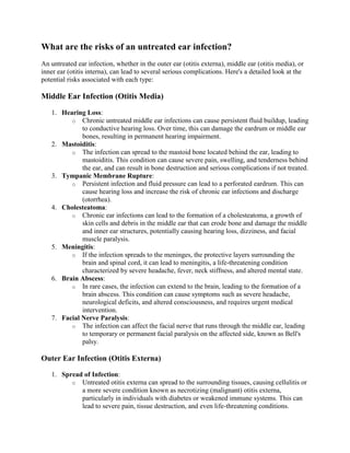 What are the risks of an untreated ear infection | PDF