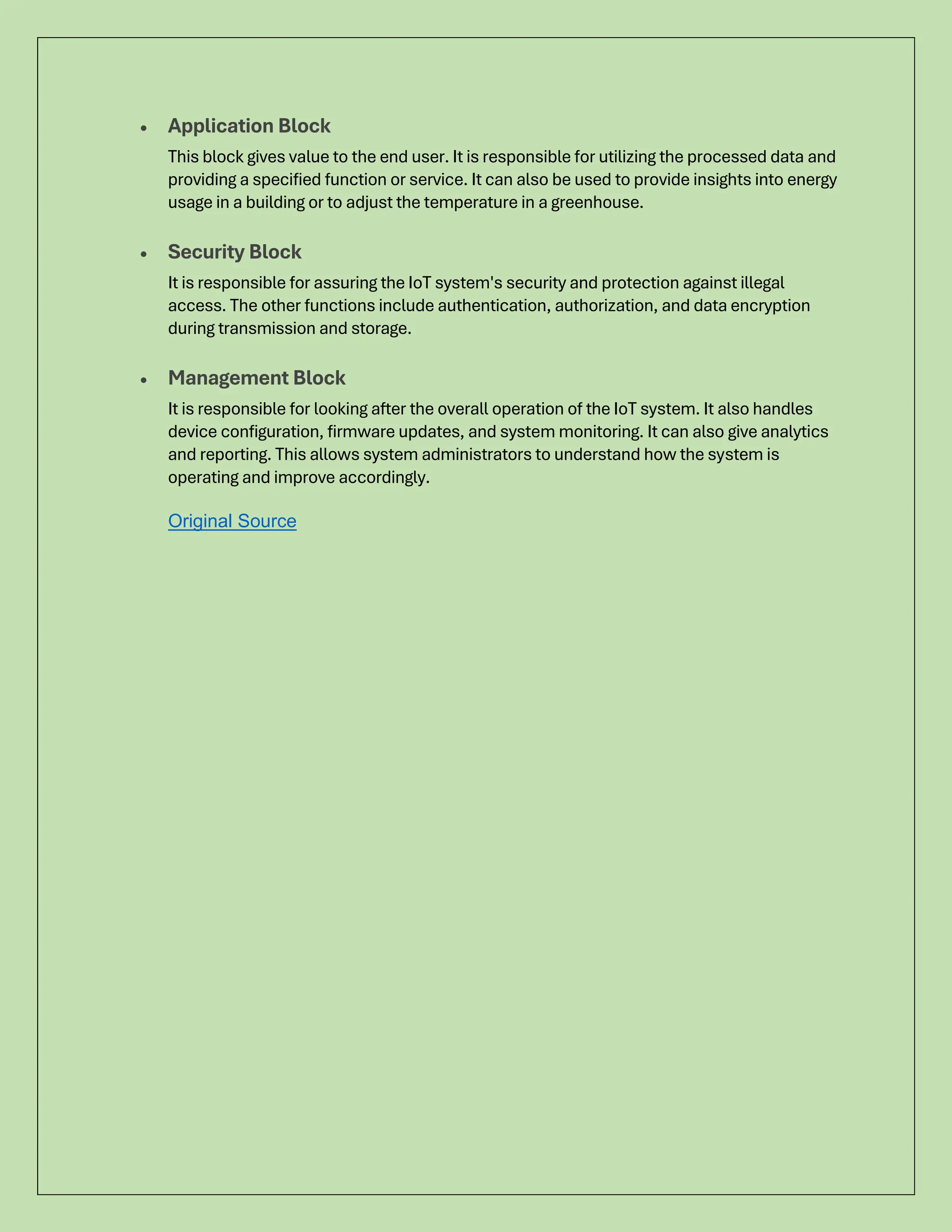 What are the roles of Building and Functional Blocks of IoT.pdf