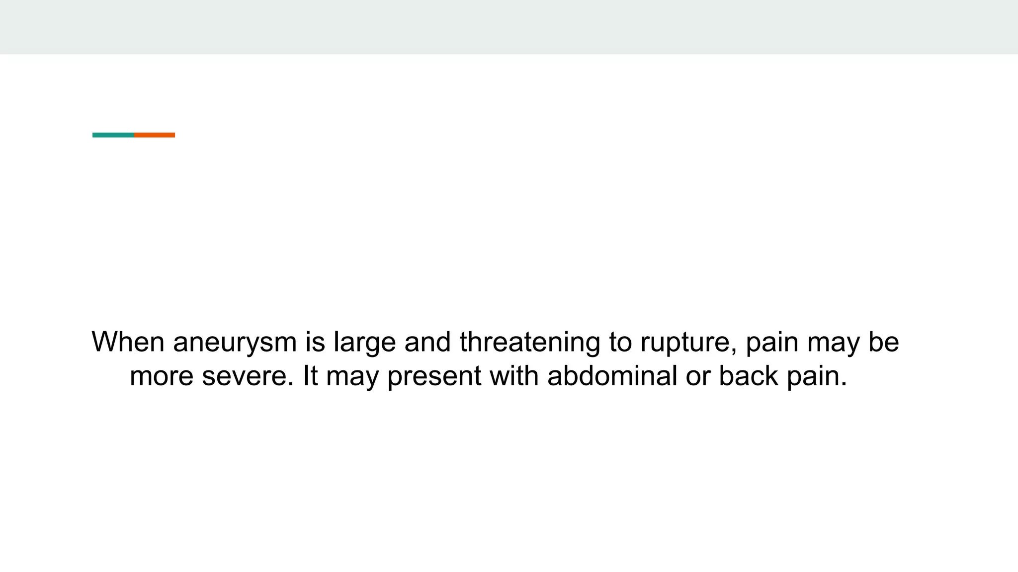 What Are The Signs And Symptoms Of An Abdominal Aortic Aneurysm? | PPT