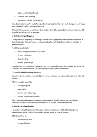What Are the Signs of Chain Pulley Failure | DOCX