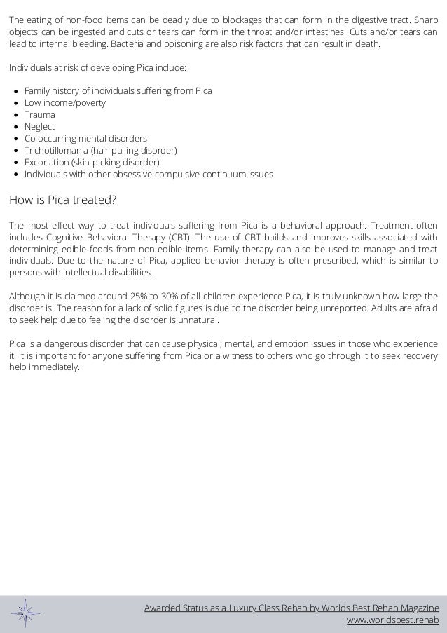 What are the signs of pica eating disorder | PDF