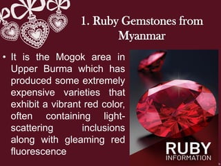 What Are The Sources Of Ruby Gemstones | PPT
