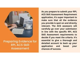 What are the specific RPL ACS Skill Assessment Requirements | PPTX