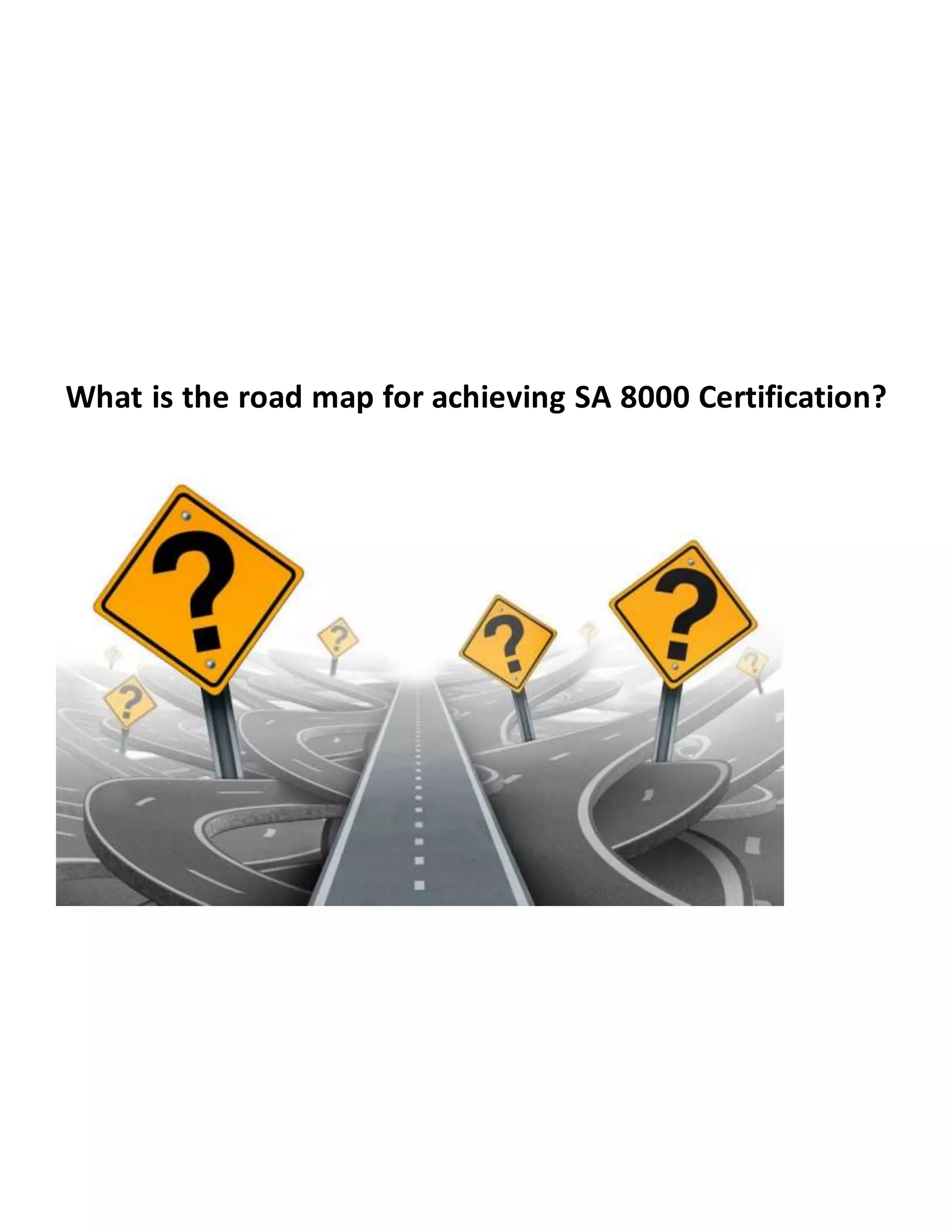 What are the steps for SA 8000 Certification | PDF