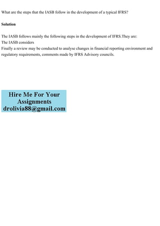 What are the steps that the IASB follow in the development of a typi.pdf