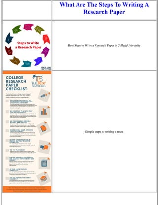 What Are The Steps To Writing A Research Paper | PDF