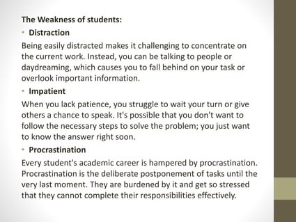 Most Common Students Weaknesses| Overcome Weaknesses with Simple ...