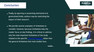 What are the study limitations, and how should they be stated.pptx