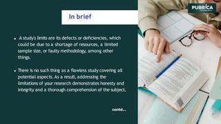 What are the study limitations, and how should they be stated.pptx