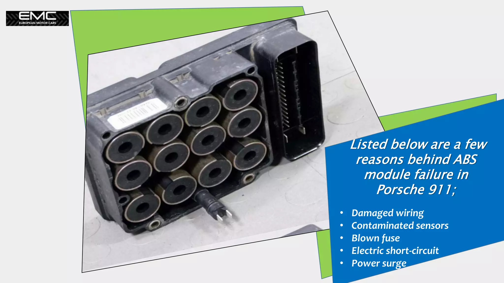 What are the Symptoms of a Bad ABS Module in your Porsche 911 | PPT