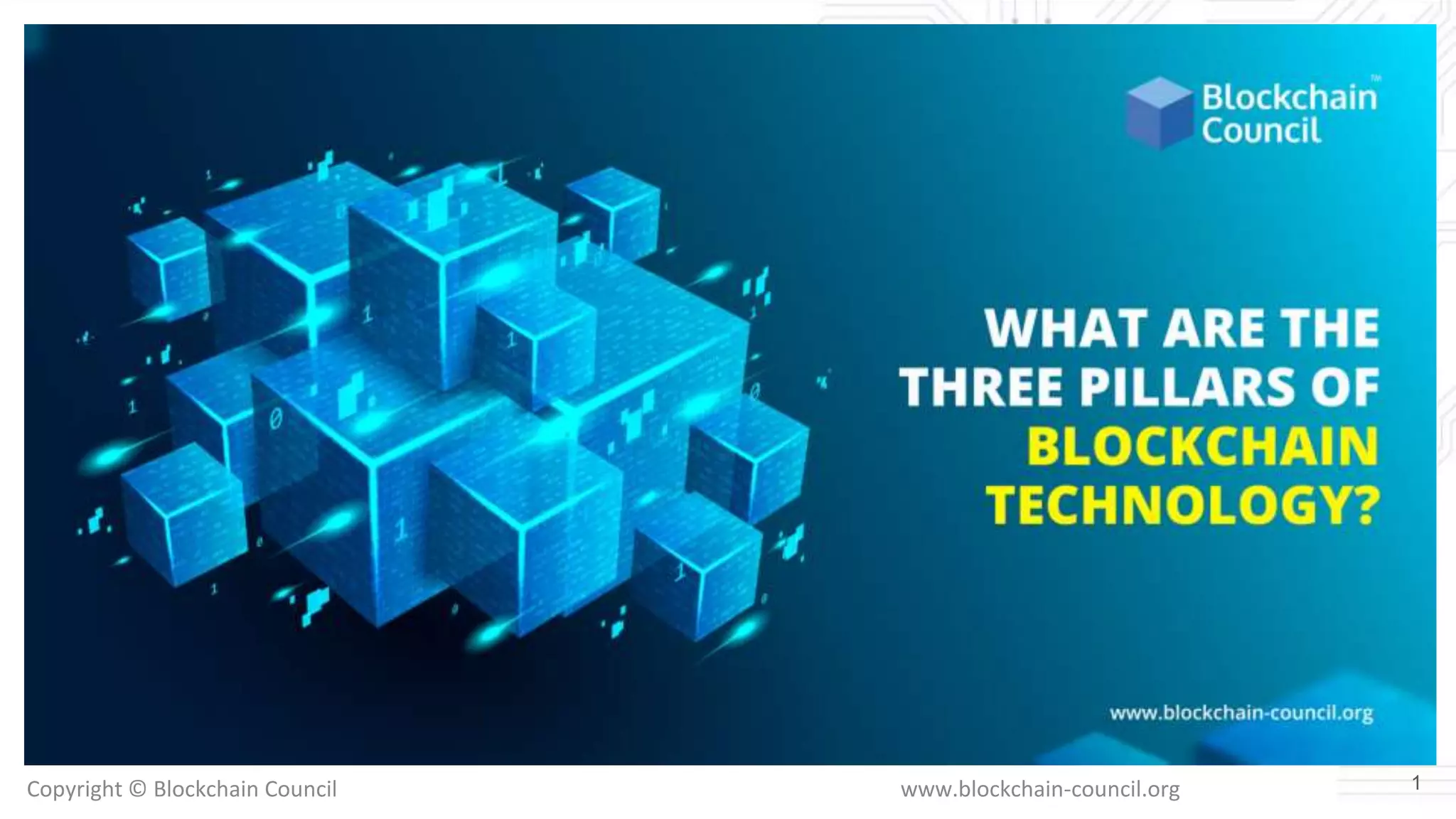 What Are The Three Pillars Of Blockchain Technology | PPTX