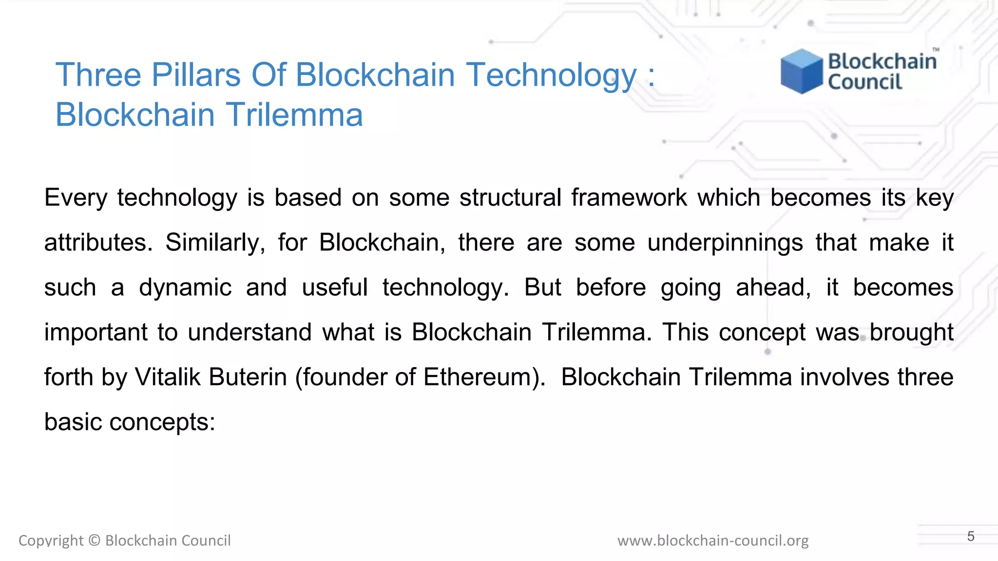 What Are The Three Pillars Of Blockchain Technology | PPTX