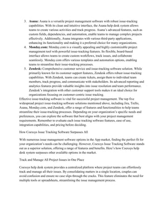 What are the top 5 Popular Project Issue Tracking Software Solutions? | PDF