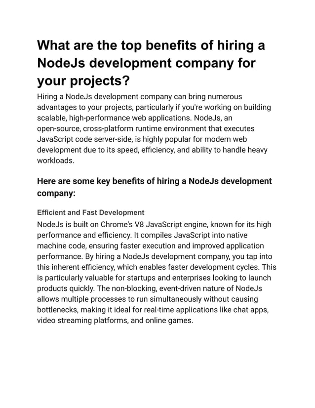 What Are The Top Benefits Of Hiring A Nodejs Development Company For 1675