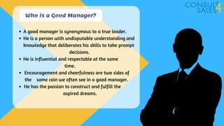 What are the traits of a good manager | PDF | Executive Leadership ...