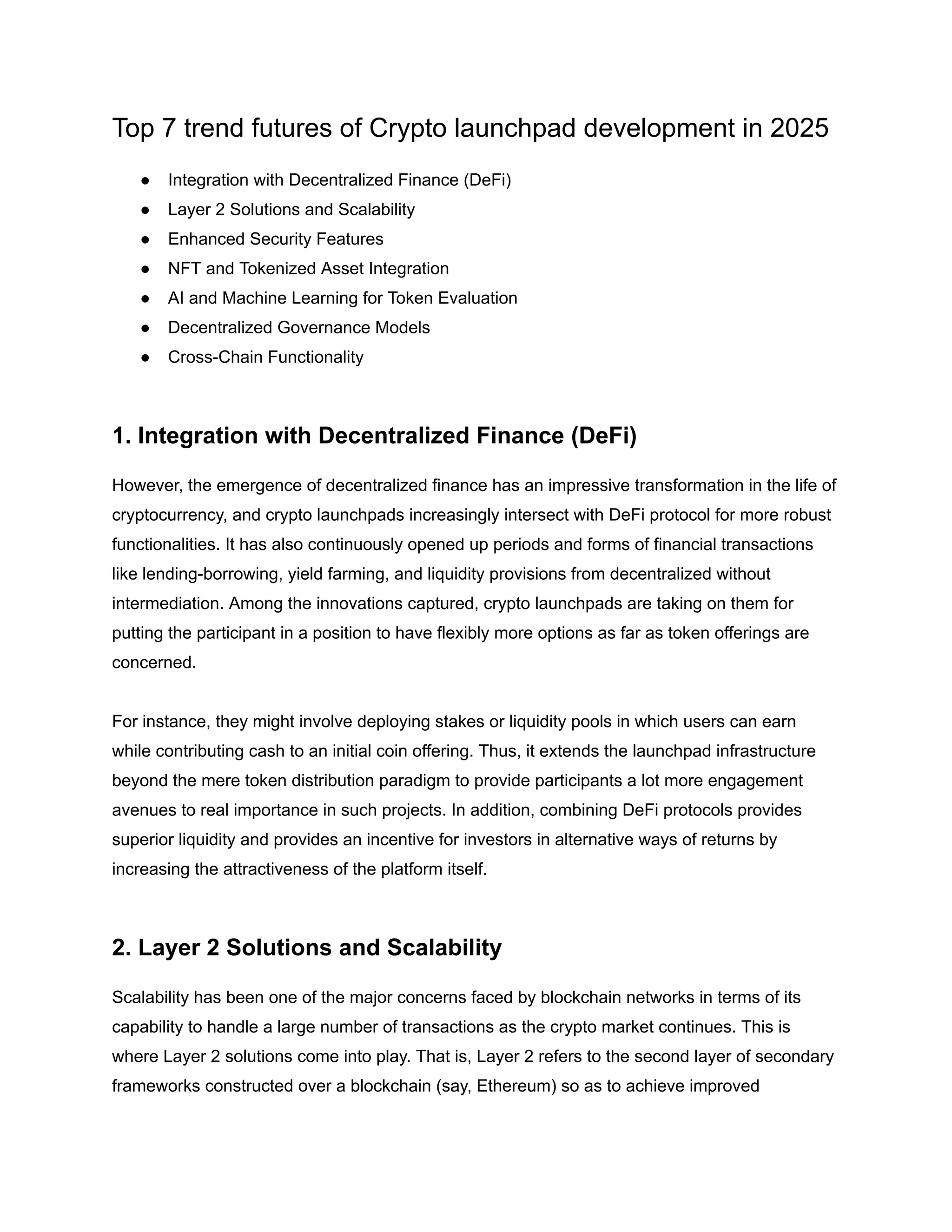 What Are the Trends Shaping the Future of Crypto Launchpad Development in 2025 | PDF