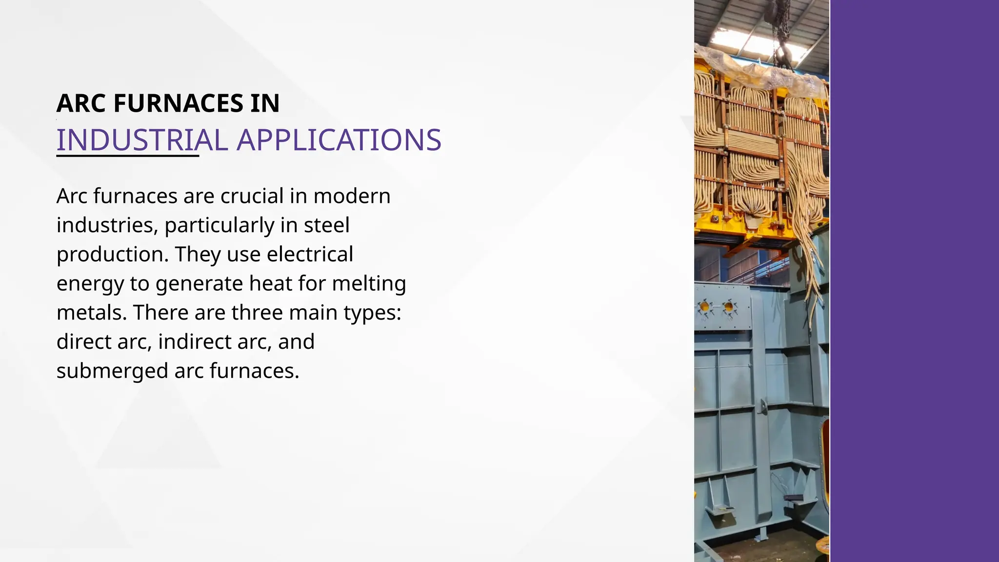 What Are the Types of Arc Furnaces Used in Industrial Applications? | PPT