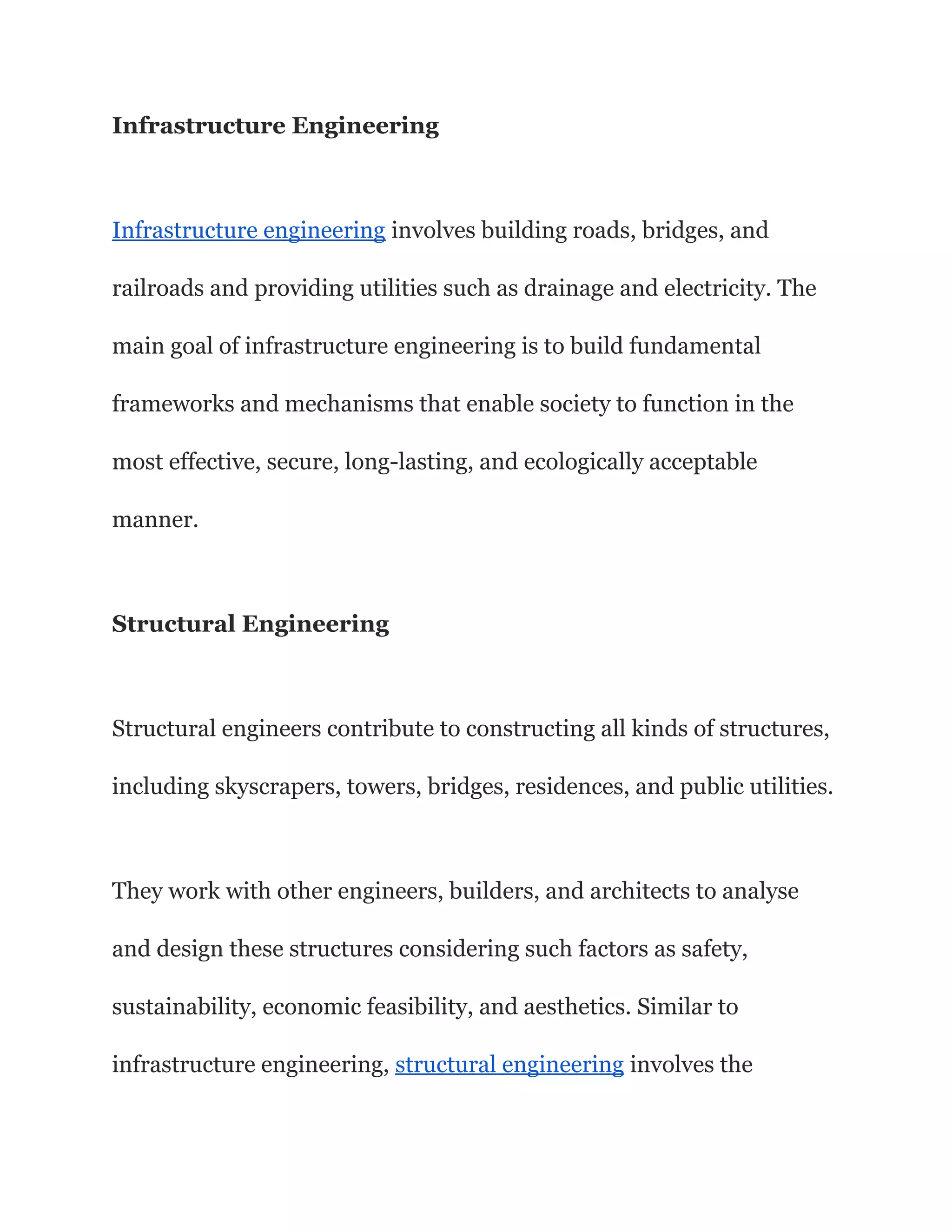 What are the Types of Civil Engineering? | PDF