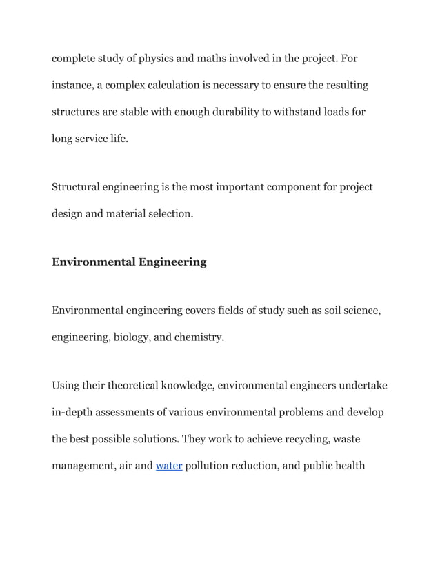 What are the Types of Civil Engineering? | PDF