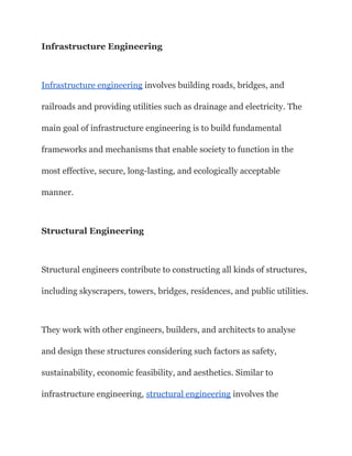 What are the Types of Civil Engineering?