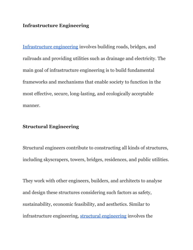 What are the Types of Civil Engineering?