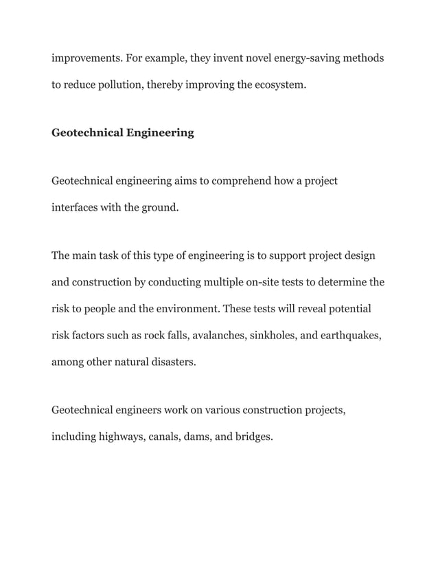 What are the Types of Civil Engineering?
