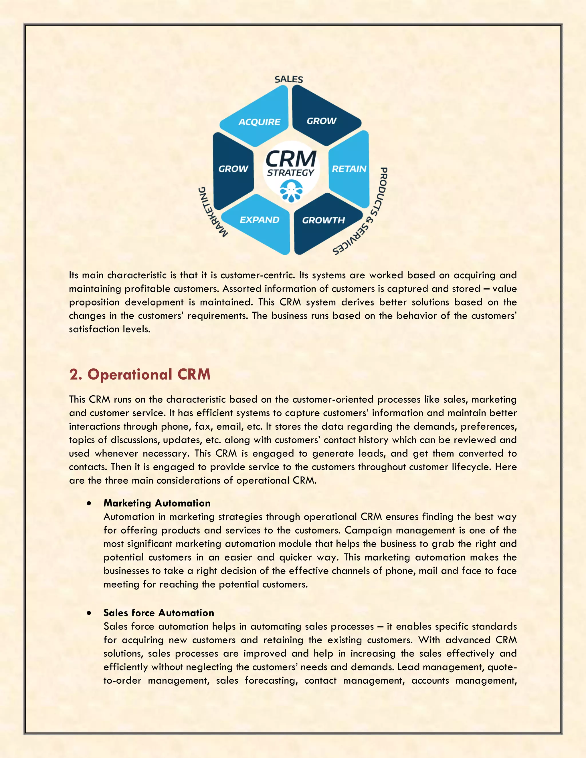 What is CRM? What are the different types of CRM? | PDF