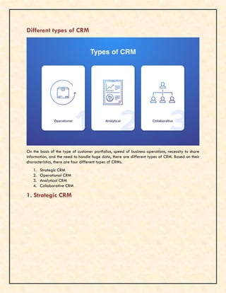 What is CRM? What are the different types of CRM? | PDF