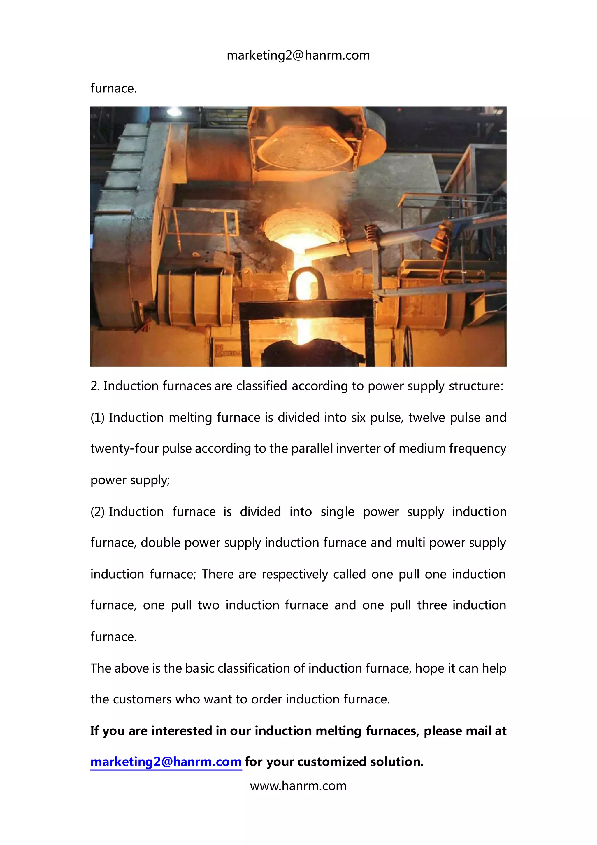 What are the types of induction furnace? | PDF