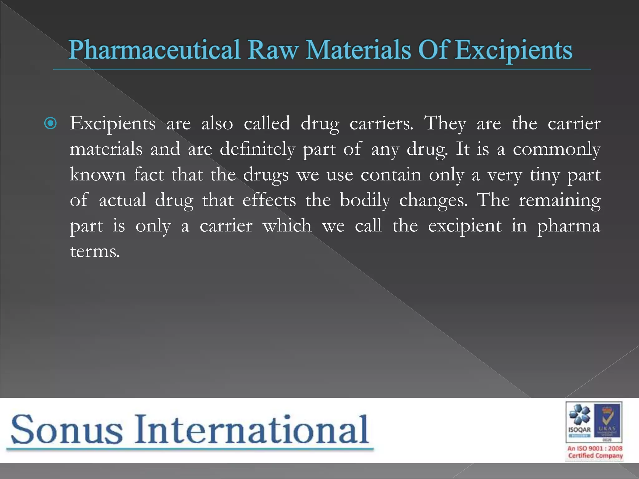 What Are The Types Of Pharmaceutical Raw Materials? | PPTX