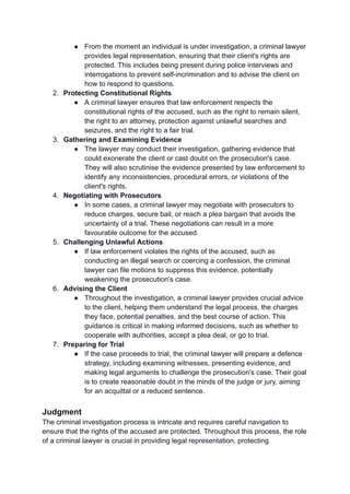 What are the typical steps in a criminal investigation | PDF