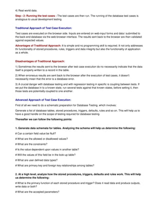 What Are The Typical Steps Involved In Testing Databases | PDF