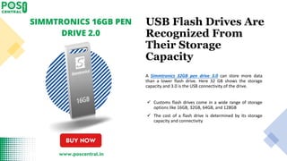 What are the uses of Simmtronics Pen Drive? | PPT