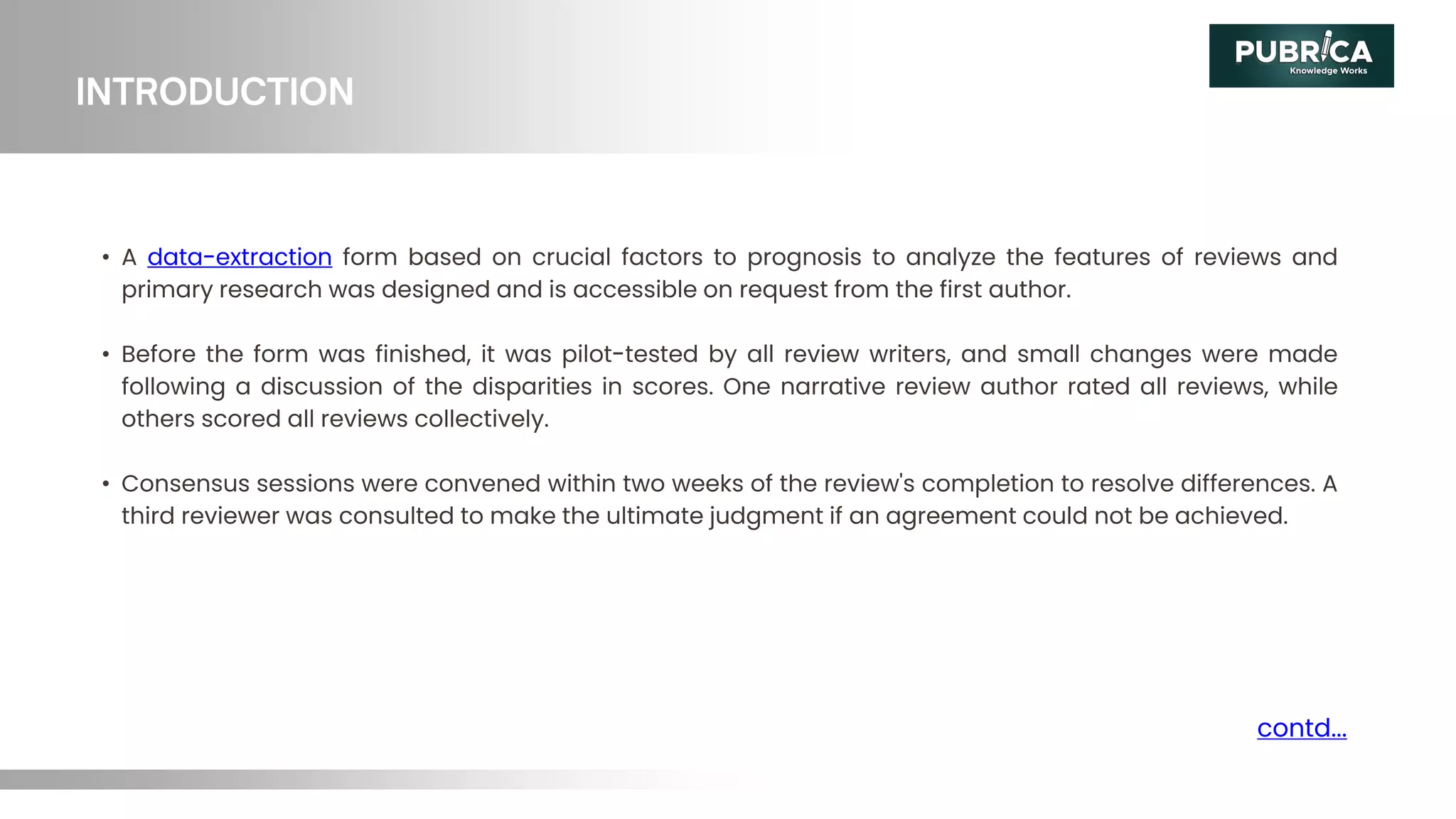 Narrative review | Systematic review | Data extraction | PPT