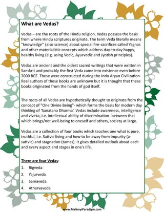 What are the vedas | PDF