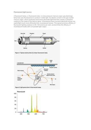 What are the working principles of different artificial light sources | PDF