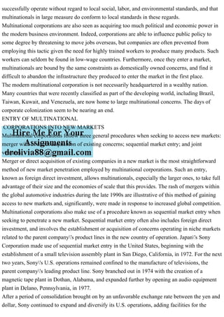What are two main concerns that MNCs should evaluate when doing busi.pdf