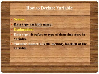 What are variables and keywords in c++ | PPT