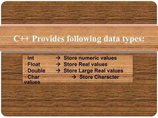 What are variables and keywords in c++ | PPTX