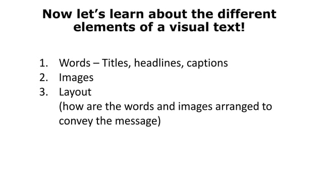 What are visual texts (1E3) | PPTX