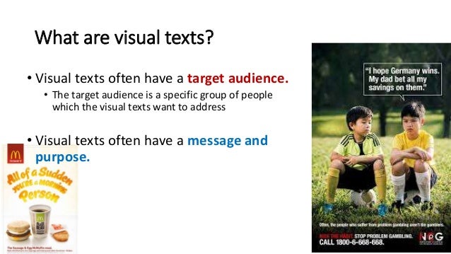 What are visual texts (1E3)