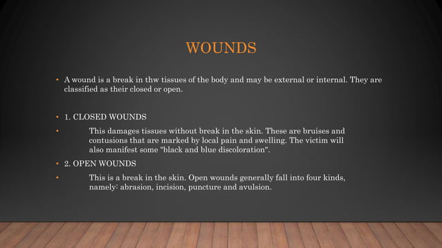 What are wounds | PPT