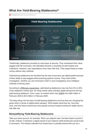 What Are Yield-Bearing Stablecoins.pdf overview | PDF