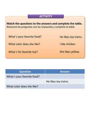 What are your favorite things? | PPTX